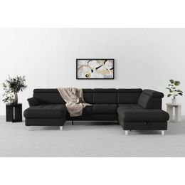 Sit & More sit&more Wohnlandschaft &raquo;Marano U-Form&laquo; inklusive Kopfteilverstellung, optional Schlaffunktion & Bettkasten grau 100% Polyester B/H/T: 304cm x 216cm, 