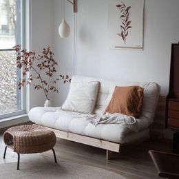 Karup Design Daybett &raquo;Roots Sofa Bed, Schlafsofa,, Bettfunktion, FSC -Massivholz,&laquo; Inkl. Futonmatratze, Made in Europe, langlebig, B: 140 oder 160 cm beige Bezug: 