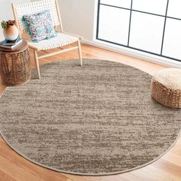 Sanat Teppich &raquo;Oslo, auch als L&auml;ufer und in Rund&laquo; rund 10 mm H&ouml;he meliert robuster Kurzflor, Wohnzimmer, Schlafzimmer, auch als L&auml;ufer beige Kunstfaser &Oslash; 