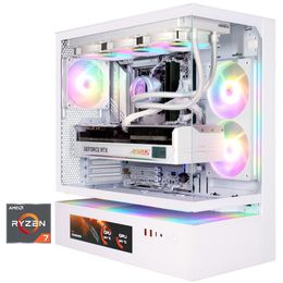 Cougar Gaming-PC &raquo;CFV235 Vision WT 8130 AMD Ryzen 7 9850X3D 32GB DDR5 2TB SSD RTX 5080&laquo; Windows 11, DDR5 RAM, Wasserk&uuml;hlung wei&szlig; Wi-Fi 7 & Bluetooth 5.4; 4x 