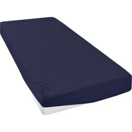 OTTO home Spannbettlaken &raquo;GRETA Jersey aus 100% Baumwolle, 150 g/m&sup2;&laquo; Premium Bettlaken f&uuml;r Matratzen bis 23 cm H&ouml;he, perfekter Sitz blau Jersey, 