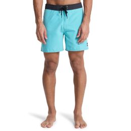 Quiksilver Herren Badeshorts "EVERYDAY HALF JAM 16", blau, Gr. 32, unifarben mit Farbeinsatz, Web, Polyester, Badehosen, schnell trocknendes