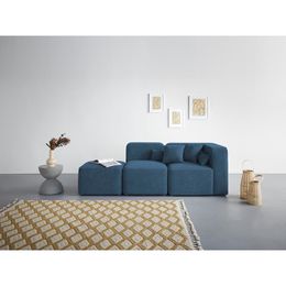 Home Affaire 3-Sitzer &raquo;Sundstrup&laquo; Modulserie, individuelle Zusammenstellung blau 100% Polyester B/H/T: 233cm x 76,5cm x 93cm, Struktur weich, Armlehne