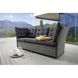 Destiny Loungesofa &raquo;PALMA&laquo; Aluminium, Polyrattan, 3er Bank, inkl. Auflagen grau Obermaterial: 100% Polyester. F&uuml;llung: 100% Polyurethan. Innenseite: 100% 