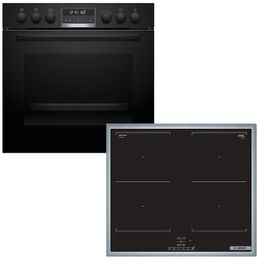 Bosch Induktions Herd-Set &raquo;HEG578BB4&laquo; Gesund frittieren mit AirFry & CombiZone f&uuml;r gro&szlig;es Kochgeschirr schwarz