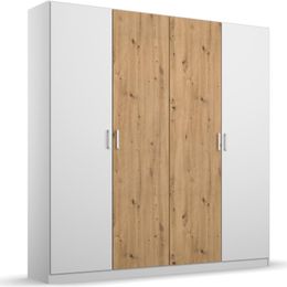 Rauch Dreht&uuml;renschrank &raquo;Miro&laquo; moderner Farbmix, Breiten 181-226, H&ouml;he 210 cm MADE IN GERMANY wei&szlig; Holzwerkstoff B/H/T: 181cm x 210cm x 54cm