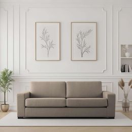 OTTO home 3-Sitzer &raquo;Branwell&laquo; Breite 226 cm, Struktur fein, mit Wellenunterfederung 100% Polyester B/H/T: 226cm x 86cm x 96cm, Struktur fein