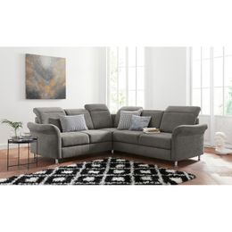 Sit & More sit&more Ecksofa &raquo;Darwin L-Form&laquo; inklusive Federkern, wahlweise mit Kopfteilverstellung, Schlaffunktion braun B/H/T: 249cm x 229cm, Luxus-Microfaser 