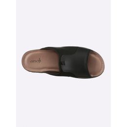 CLASSIC Herren Pantolette, Gr. 44, schwarz, Glattleder, Textil, Schuhe