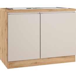 KOCHSTATION Sp&uuml;lenschrank &raquo;KS-Virginia,neu in verbesserter Ausf&uuml;hrung&laquo; Stauraum, Softclose, ohne Armatur, Breite 110 cm, inklusive Einbausp&uuml;le, Soft-