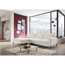 Die PlanBar Ecksofa &raquo;MP-IN20110 L-Form mit Federkern-Polsterung&laquo; optional mit Funktionen erh&auml;ltlich beige 100% Polyester B/H/T: 302cm x 87cm x 178cm, 