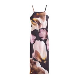 next Kleid Damen Gr&ouml;&szlig;e 48 creme / braun / aubergine / mauve Sommerkleid