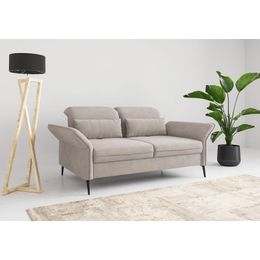 Sit & More sit&more 2,5-Sitzer &raquo;Emely, inkl. Sitztiefenverstellung&laquo; wahlweise mit Schlaffunktion, Kopf- & Armteilverstellung grau 100% Polyester B/H/T: 189cm x 