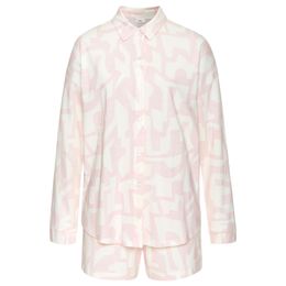 s.Oliver Damen Shorty, Gr. 36, rosa, Single Jersey, Obermaterial: 50% Baumwolle, 50% Viskose, Homewear-Sets, mit grafischem Print