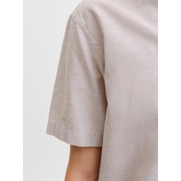 Jack & Jones PlusSize Herren Kurzarmhemd "JJEBREEZE LINEN BLEND SHIRT S/S SN PLS"string, Gr. XXXL, JACK & JONES PLUSSIZE, unifarben, Web, Obermaterial: 70% Baumwolle, 30%