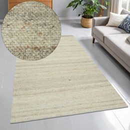 OTTO home Teppich &raquo;Naddia, Webstruktur, Naturt&ouml;ne&laquo; rechteckig 9 mm H&ouml;he Zeitloses Design, meliert, Wohnzimmer, Schlafzimmer, Esszimmer bunt Baumwolle,