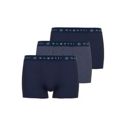 Bugatti Herren Bugatti Slip &raquo;Mailand&laquo; mit Logo, Baumwollmix, eng, bequem, hautfreundlich, breiter Bund blau 6L