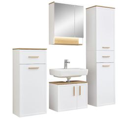 Badm&ouml;bel-Set &raquo;4-teilig, mit Soft-Close T&uuml;ren&laquo; Set, 5 Stk. tlg. wei&szlig; B/H/T: 150cmcm x 200cmcm x 32,5cmcm
