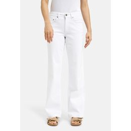 Smith & Soul SMITH & SOUL Damen Weite Jeans, wei&szlig;, Gr. 32, unifarben, Denim/Jeans, Material: 92% Baumwolle, 6% Elastomultiester, 2% Elasthan, Jeans