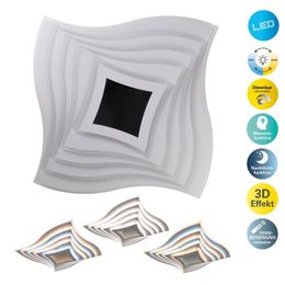 N&auml;ve n&auml;ve LED Deckenleuchte &raquo;Fevoria&laquo; LED-Modul 1 Stk. warmwei&szlig; - kaltwei&szlig; dimmbar, CCT, Memory, Nachtlicht, Fernbedienung, H: 7 cm / L/B: 50 cm 1, H: 7cm,