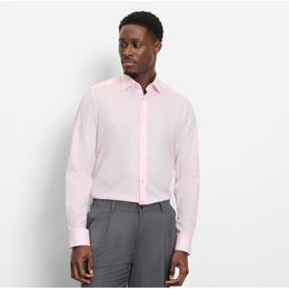 OLYMP Herren OLYMP Langarmhemd &raquo;Level Five&laquo; Under-Button-down-Kragen, Businesshemd, body fit, fein strukturiert rosa 43, N-Gr