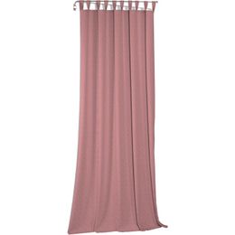 WIRTH Vorhang &raquo;Sunday&laquo; Schlaufen 1 Stk. tlg. nach Ma&szlig; rot Jacquard, Baumwolle, Polyester 195cm, Schlaufen, 142cm