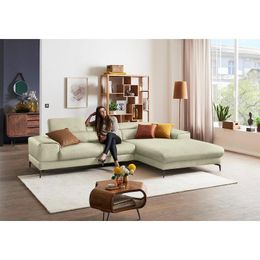 W.Schillig Ecksofa &raquo;Piedroo, Designsofa mit tollem Sitzkomfort, elegant und bequem, L-Form&laquo; Kopfteilverstellung, wahlweise mit Sitztiefenverstellung, 