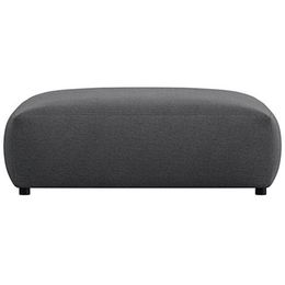 FLEXLUX Pouf &raquo;Lucera&laquo; modern & anschmiegsam, Kaltschaum, Stahl-Wellenunterfederung grau Kunststoff B/H/T: 104cm x 41cm x 82cm, Chenille