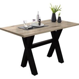 M&auml;usbacher Bartisch Gestell in X-Form (Breite 120, 140 oder 160 cm) schwarz B/H/T: 120cm x 105cm x 70cm, 120cm