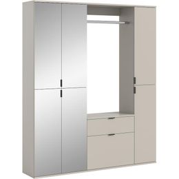 Home Affaire Garderoben-Set &raquo;TRONDHEIM, 5-teilig, Breite 152cm, individuell platzier- & erweiterbar&laquo; Set, bestehend aus: 2x Garderobenschrank & 3-tlgs