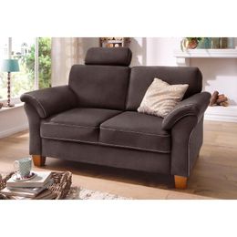 OTTO home 2-Sitzer &raquo;Borkum, B: 156 cm, Federkern-Polsterung, Landhausstil, Sitzh&ouml;he 46 cm&laquo; Kopfst&uuml;tzen nachr&uuml;stbar, Wellenunterfederung, 