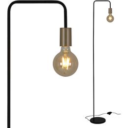 N&auml;ve n&auml;ve Stehlampe &raquo;Modo&laquo; E27 1 Stk. E27 max. 40W, schwarz/gold, Fu&szlig;schlater, h: 150cm, b: 20,5cm gold 1, H: 150cm, 1 Stk.