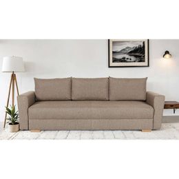 Home Affaire 3-Sitzer &raquo;MAGHERA 230 cm - OTTO. Verl&auml;ssliche Qualit&auml;t.&laquo; Schlafsofa, Bettkasten, pflegeleicht beige 100% Polyester B/H/T: 230cm x 79cm x 