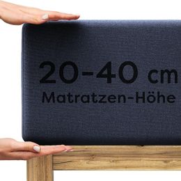 Spannbettlaken &raquo;Boxspringbett Bettlaken - Spannbetttuch f&uuml;r Matratzen bis 40cm&laquo; Elastisch & Rutschfest: 90x200, 140x200, 160x200, 180x200 & &Uuml;bergr&ouml;&szlig;en