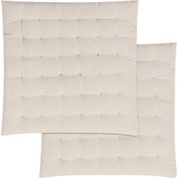 MAGMA Stuhlkissen &raquo;Freya&laquo; mit toller Steppung beige Baumwolle B/L: 40cm x 40cm, 2 Stk.