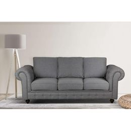 Home Affaire 3-Sitzer &raquo;MENDITTE&laquo; Knopfheftung im Armlehnbereich und an Vorderkante, hohe Qualit&auml;t grau 100% Polyester B/H/T: 225cm x 90cm x 93cm, 