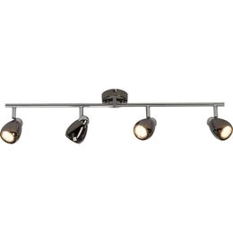 Brilliant LED Deckenstrahler &raquo;Milano&laquo; GU10 71 cm Breite, 4 x GU10 Leuchtmittel inklusive, Metall, schwarz chrom schwarz 4, H: 13cm