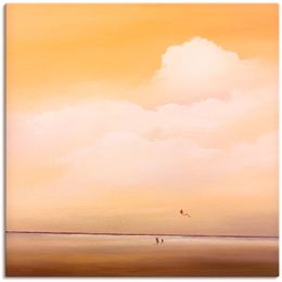 Artland Leinwandbild &raquo;H&ouml;henflug&laquo; Himmel 1 Stk. tlg. auf Holzrahmen gespannt orange Leinwand B/H/T: 30cm x 30cm, Leinwandbild Himmel quadratisch, 1 Stk.