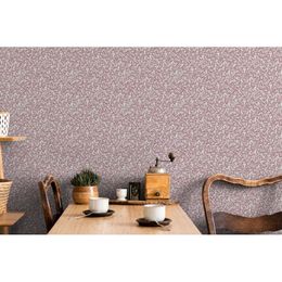 marburg Vliestapete &raquo;Botanical Charm&laquo; botanisch moderne Tapete f&uuml;r Wohnzimmer Schlafzimmer K&uuml;che rot Vlies B/L: 0,53m x 10,05m, Rollen: 1