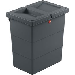 Hailo M&uuml;lleimer &raquo;FLEXBOX S&laquo; 1 Beh&auml;lter Kunststoff, geruchsdichter Deckel, 7 Liter grau Kunststoff B/H/T: 15,5cm x 225cm x 22cm, 7 l