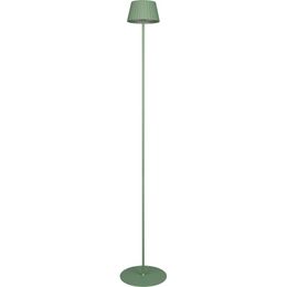 REALITY LEUCHTEN LED Au&szlig;en-Stehlampe &raquo;SUAREZ&laquo; LED-Board 1 Stk. Warmwei&szlig; Outdoor Akku Stehleuchte 123 cm, Touch-Dimmer, USB-C Anschluss, IP44 gr&uuml;n 1, &Oslash;