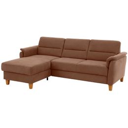 Home Affaire Ecksofa &raquo;Palmera L-Form, B: 244 cm - OTTO. Verl&auml;ssliche Qualit&auml;t.&laquo; optional Schlaffunktion & Bettkasten, Federkern braun 100% Polyester;