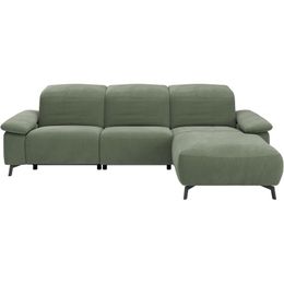 Musterring Ecksofa &raquo;MR 370, intelligenter Komfort im modernen Design&laquo; Optionale Relaxfunktion, flexible Kopfteile & klappbare Armlehnen gr&uuml;n 94% Polyester, 6% 