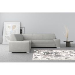 DOMO collection Ecksofa &raquo;Anzio in kubischer Formensprache, flache Armlehnen, L-Form&laquo; Wahlweise mit Bettfunktion und Federkern f&uuml;r hohen Sitzkomfort 