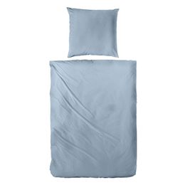Primera Bettw&auml;sche &raquo;Satin-Bettw&auml;sche Falsches Uni&laquo; 2 Stk. mit dezenten T&ouml;nen blau Satin, Obermaterial: 100% Baumwolle B/L: 135cm x 200cm, 1 Stk., 1 Stk., 