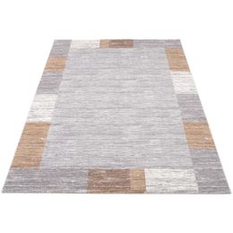 OCI DIE TEPPICHMARKE Teppich &raquo;Sofi Star&laquo; rechteckig 12 mm H&ouml;he Fris&eacute; Teppich, Kurzflor, mit Bord&uuml;re, Wohnzimmer grau Kunstfaser B : 80cm 1 Stk., 12mm,