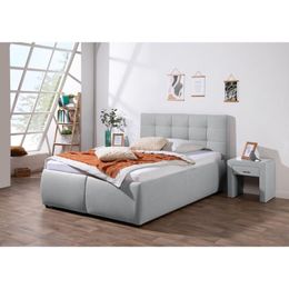 Maintal Polsterbett &raquo;Felsental&laquo; inklusive Bettkasten, in H2, H3 & H4 erh&auml;ltlich grau Liegefl&auml;che L&auml;nge B: 200cm x 140cm, H&ouml;he Bett: 106cm H&ouml;he Bettseite: 40cm