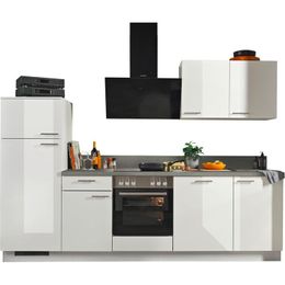 KOCHSTATION K&uuml;che &raquo;KS-Scafa, mit Soft-Close, mit h&ouml;henverstennbaren F&uuml;&szlig;en&laquo; vormontiert, wahlweise mit E-Ger&auml;ten, Stellbreite 280 cm wei&szlig; B/H/T: 280cm 