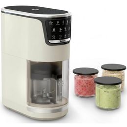 Tefal Eismaschine &raquo;Dolci&laquo; 1,4 l 600 W 10 Programme, automatisches Reinigungsprogramm, digitales Rezeptbuch beige Einheitsgr&ouml;&szlig;e