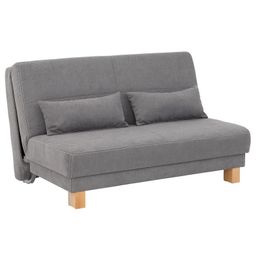 Home Affaire Schlafsofa &raquo;Gina&laquo; vom Sofa zum Bett mit einem Handgriff, in 4 Breiten, Nierenkissen grau Chenille (100% Polyester) B/H/T: 140cm x 86cm x 
